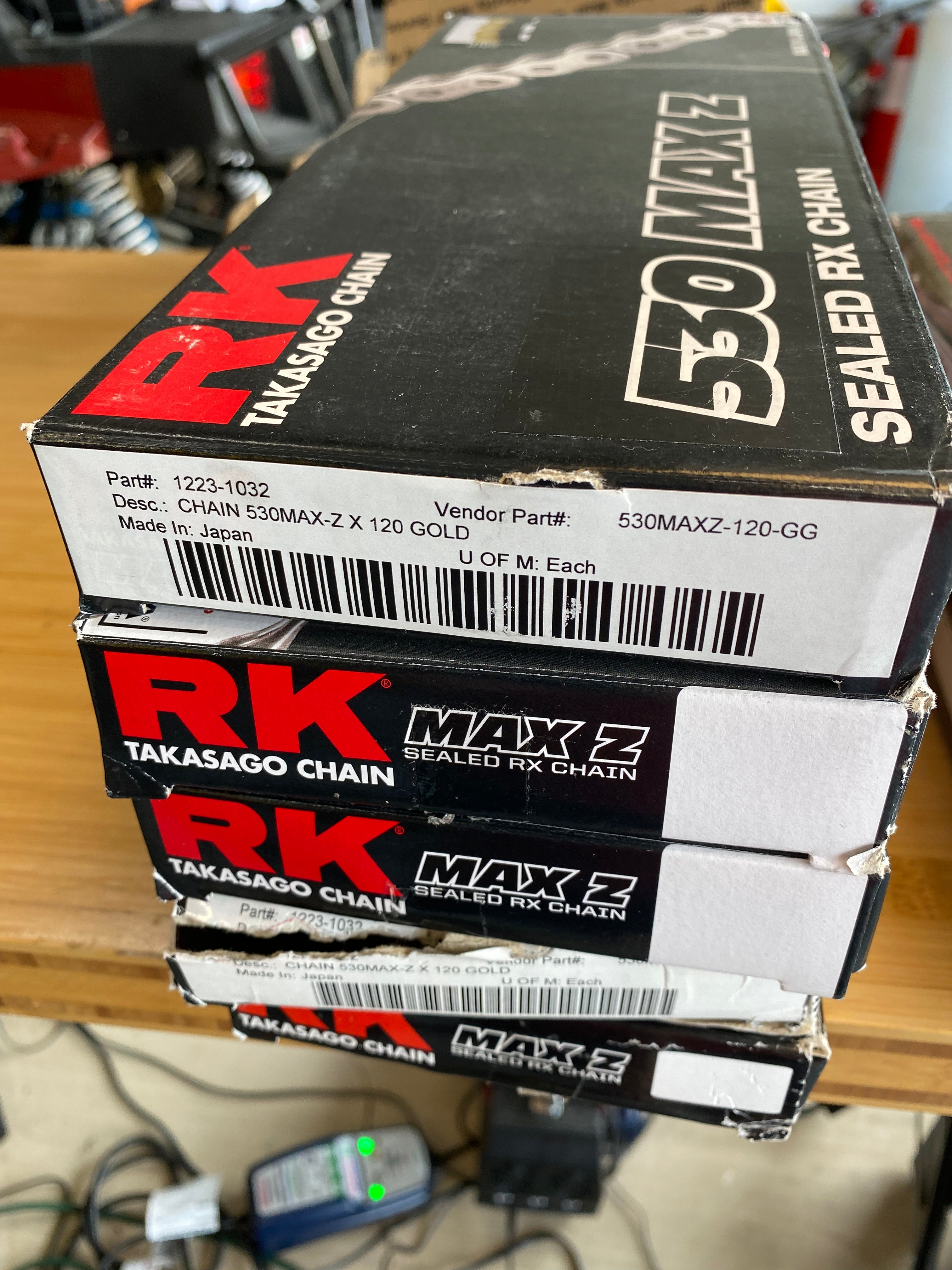 RK Takasago Chain - 530 MAX Z, 120 links with rivet master link (new ...